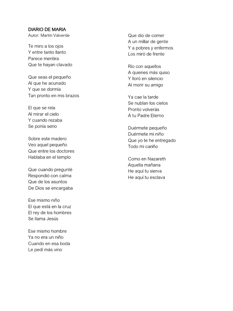 Cantos Semana Santa Pdf María Madre De Jesús Jesús