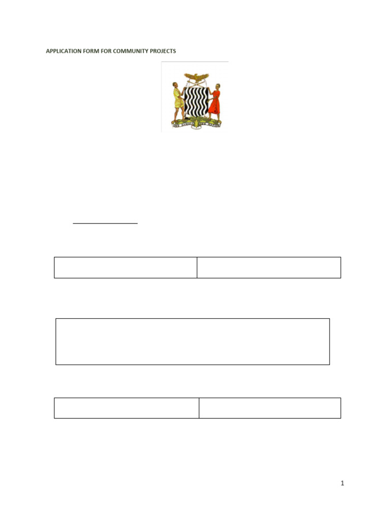 Community Projects Application Form | PDF | Sanitation