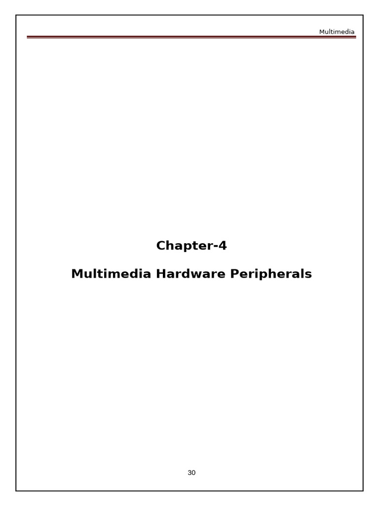 Chapter-4 - Multimedia Hardware Peripherals. | PDF | Input/Output | Operating System