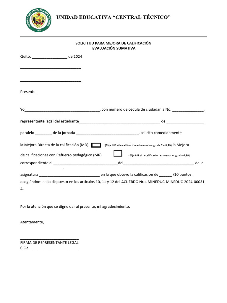 Solicitudes de Mejora CT 24-25 PDF | PDF