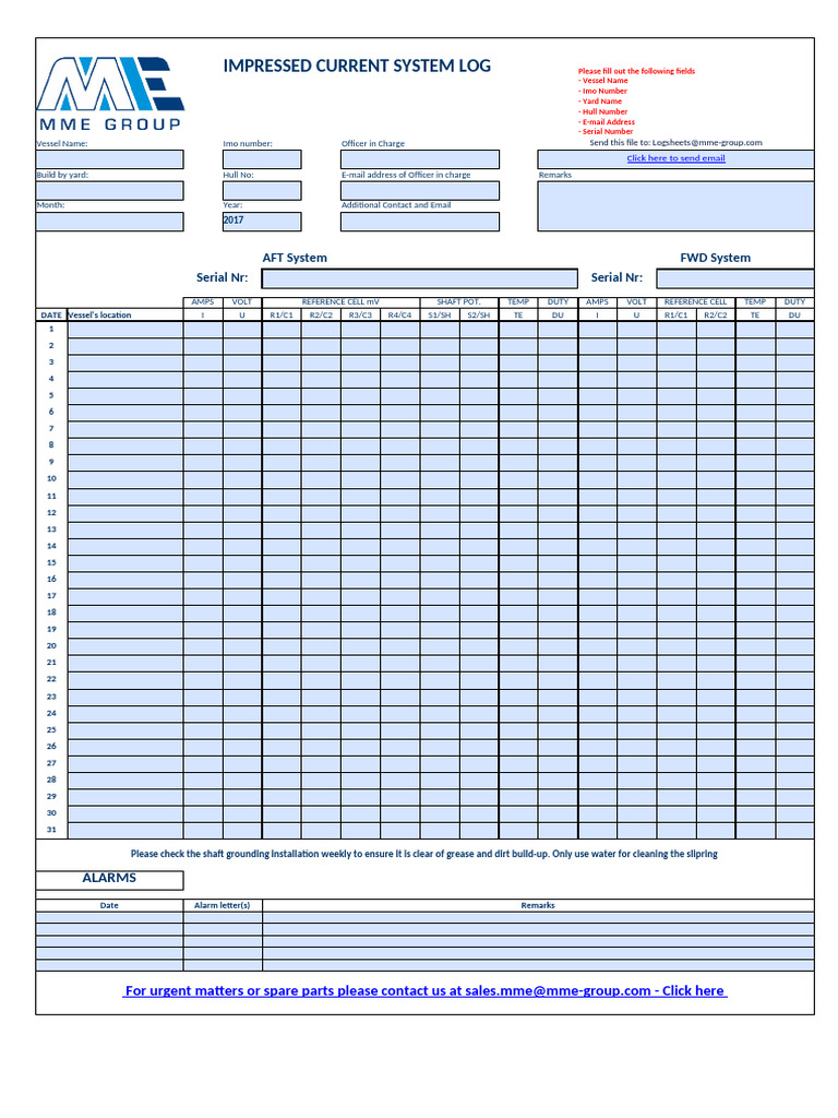 IC and AF Logsheet 2017 v2 | PDF