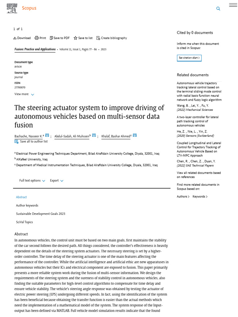 The Steering Actuator System To Improve Driving of Autonomous Vehicles ...