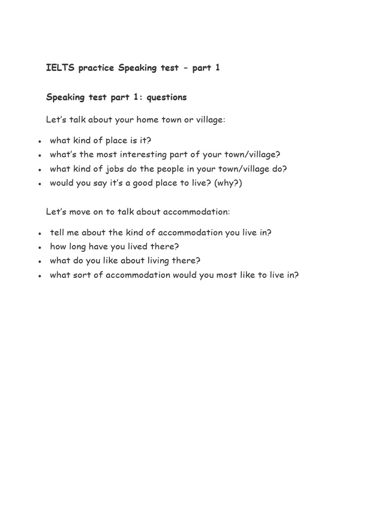 IELTS Speaking and Listening | PDF