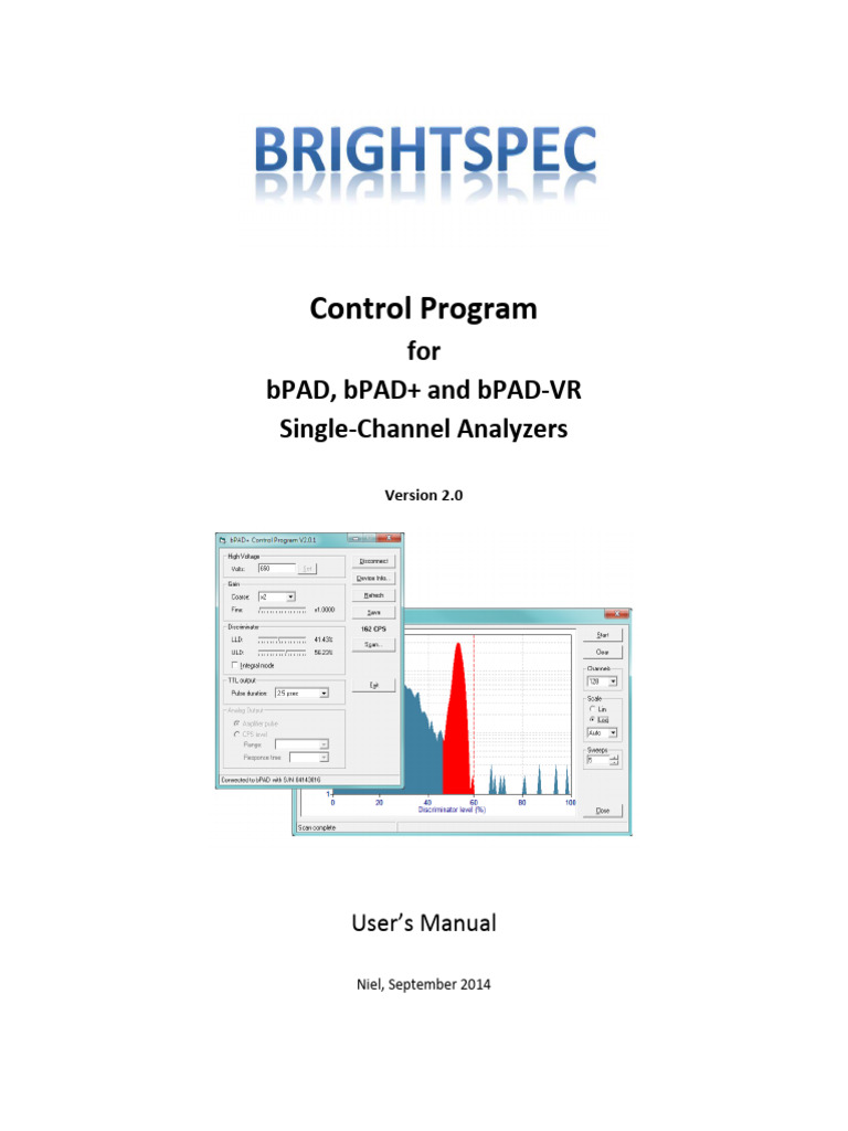 BPAD Control Program V2.0 | PDF | Detector (Radio) | Microsoft Windows