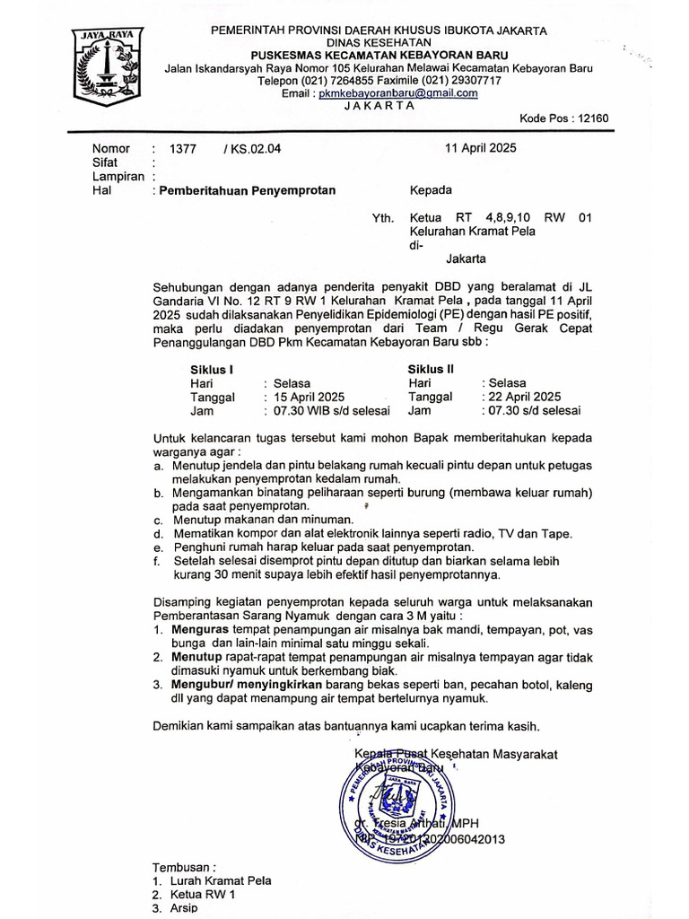 Pemberitahuan Fogging | PDF