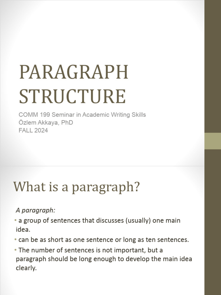 Paragraph Structure Fall 2024.Pptx | PDF | Rehabilitation (Penology) | Recidivism