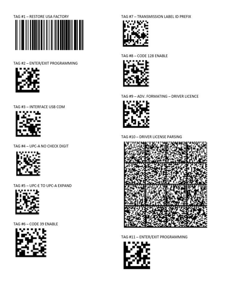 Barcode Programming and Formatting Guide | PDF