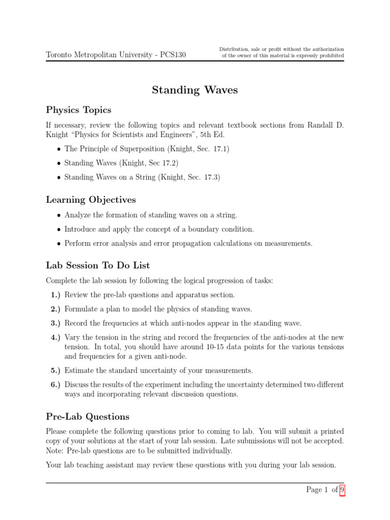 PCS 130 Standing Waves Matlab2 | PDF | Waves | Uncertainty