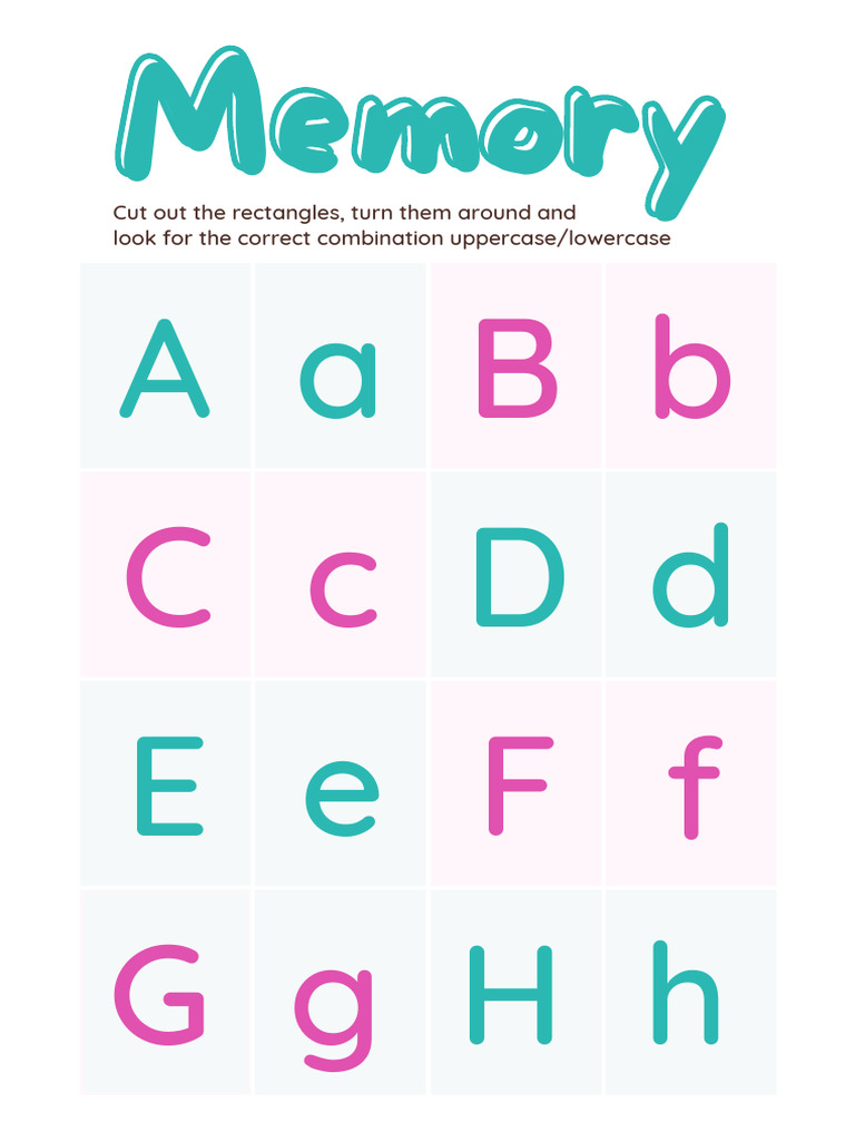 Alphabet Memory Game Worksheet .pdf | PDF