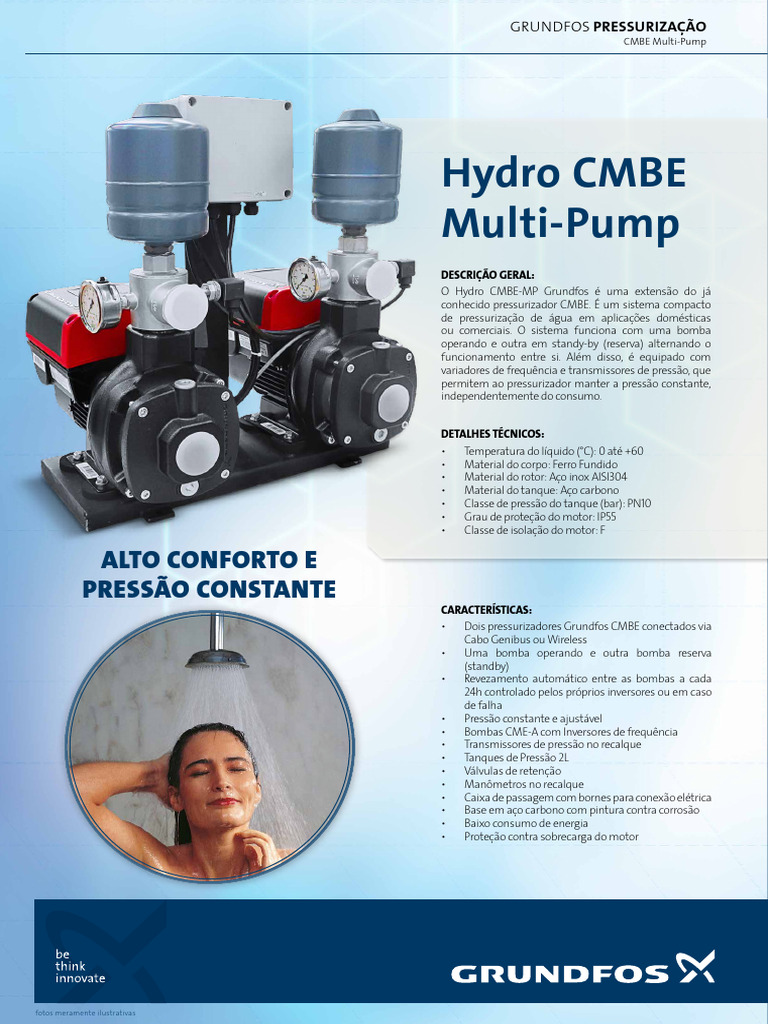 Catalogo Hydro CMBE | PDF | Bomba | Pressão