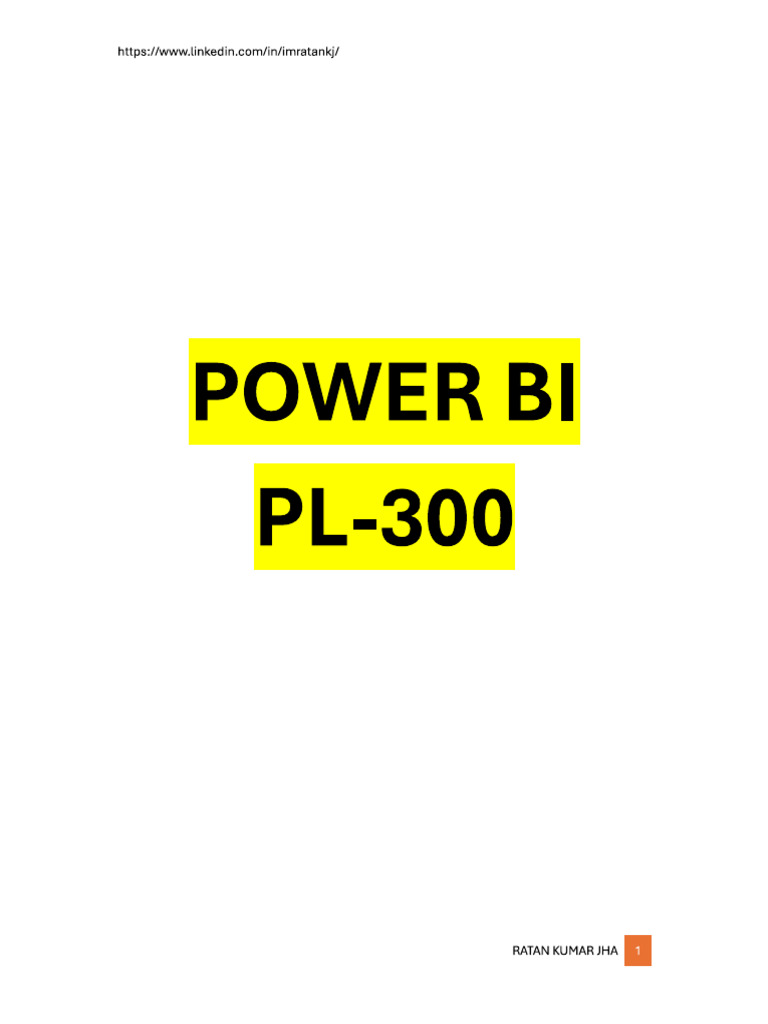 Power Bi Pl300 | PDF