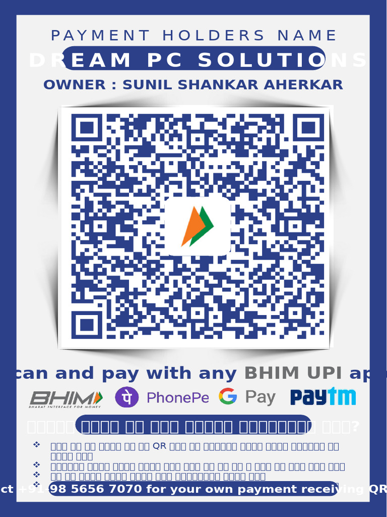 QR Code Payment Standy PPT Template | PDF