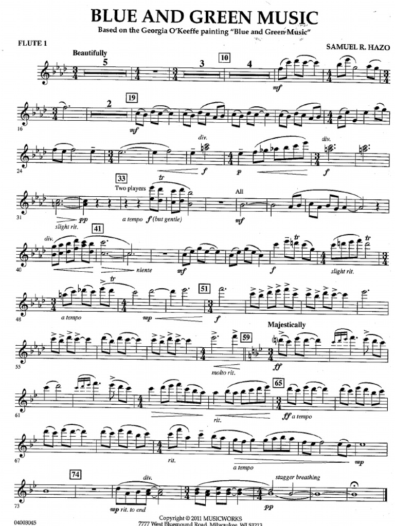 Blue and Green Music PARTS | PDF