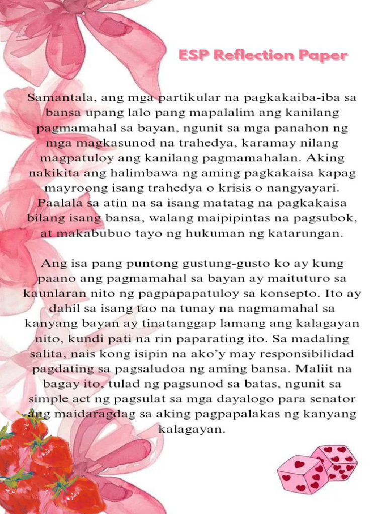 ESP Reflection Paper | PDF
