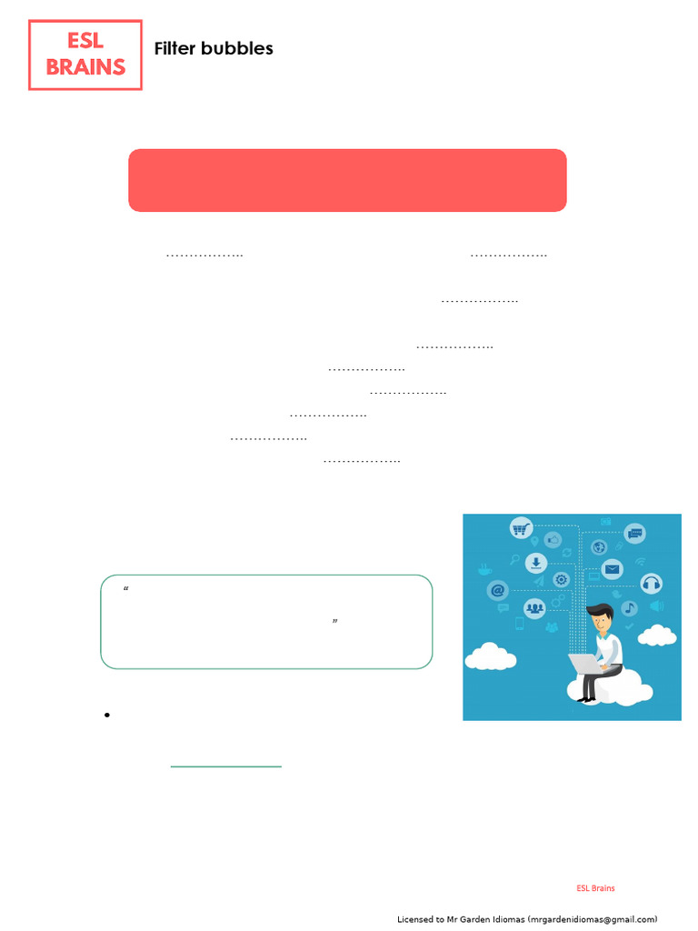 ESL Brains Filter Bubbles SV 2468 | PDF | Human Communication | Mass Media