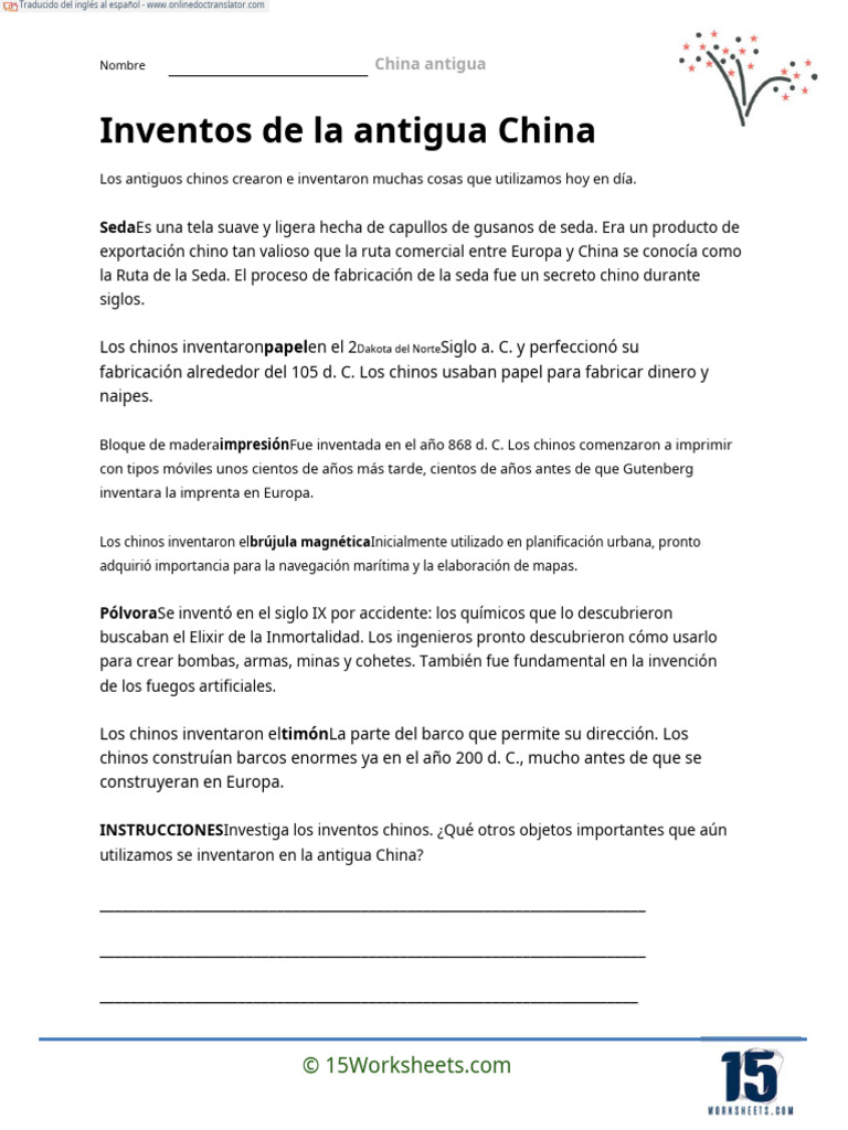 Inventos Chinos en - En.es | PDF