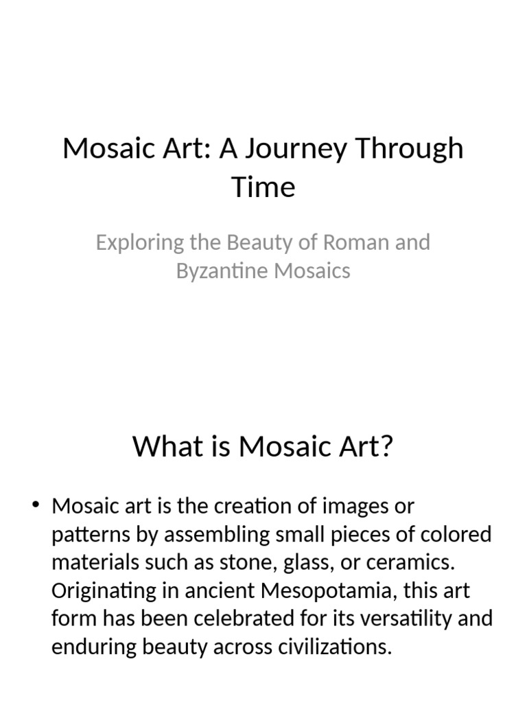 Mosaic Art Presentation | PDF | Mosaic | Roman Empire