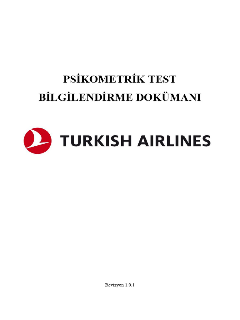 Psikometrik Test Bilgilendirme Dokümanı Pdf