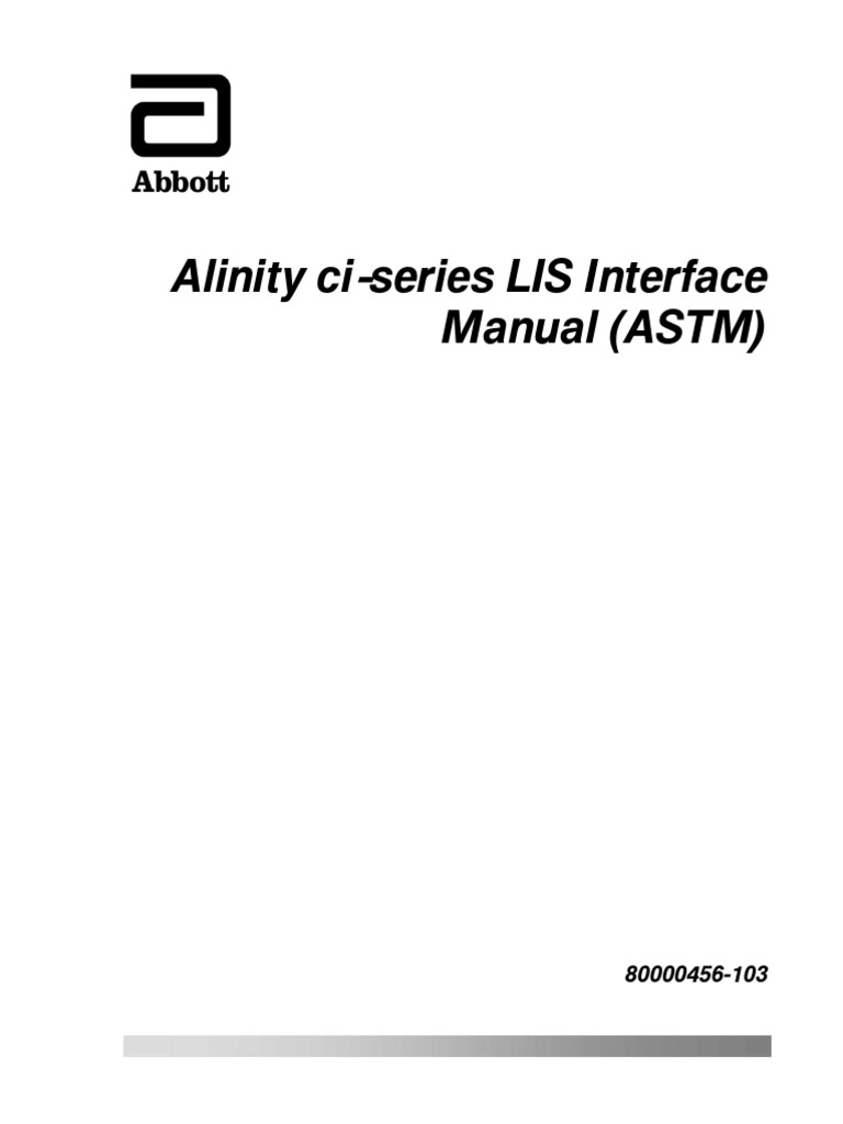 80000456-103 - Alinity Ci-Series LIS Interface Manual (ASTM) - English | PDF | Network Socket ...