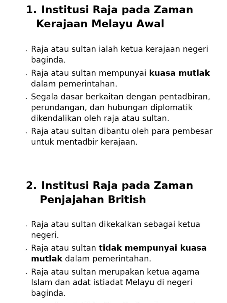 Institusi Raja Pada Zaman | PDF