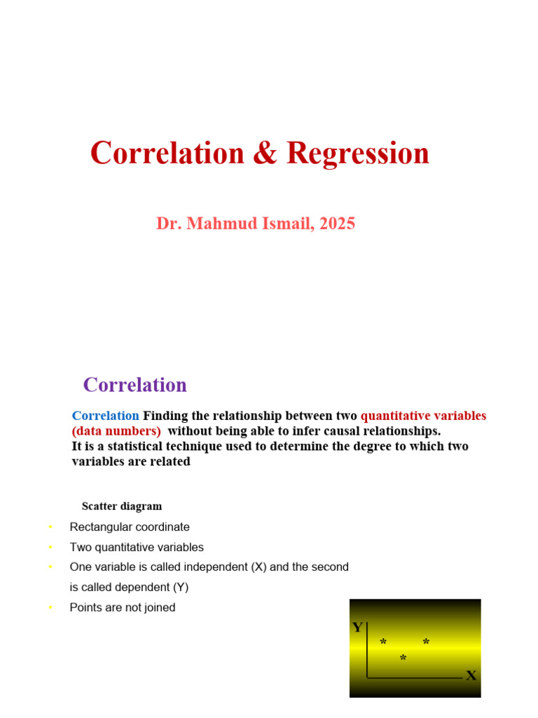 L5 Correlation & Regression_082913 | PDF | Linear Regression | Regression Analysis