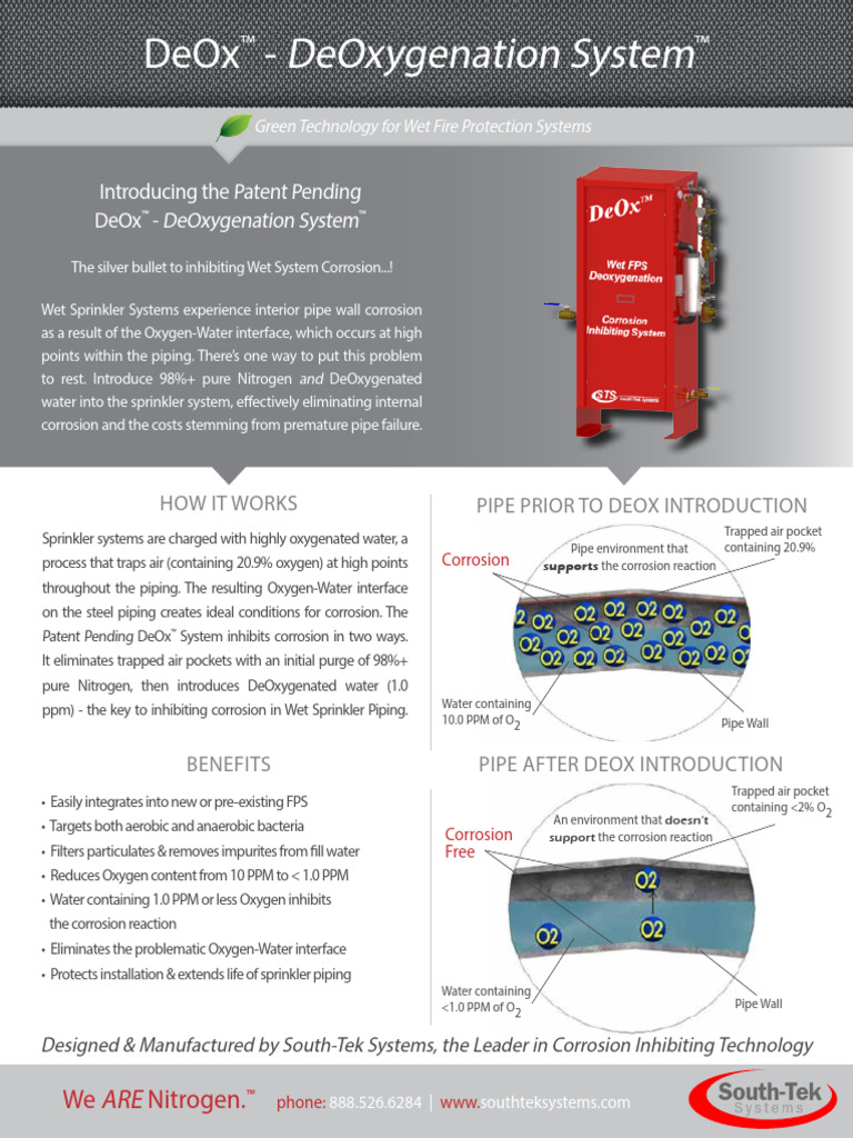 DeOx DeOxygenation System | PDF | Corrosion | Fire Sprinkler System
