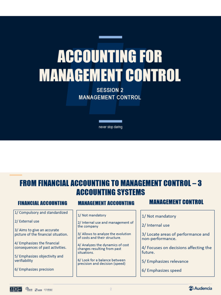 Management Control Session 2 BB | PDF | Financial Accounting | Accounting