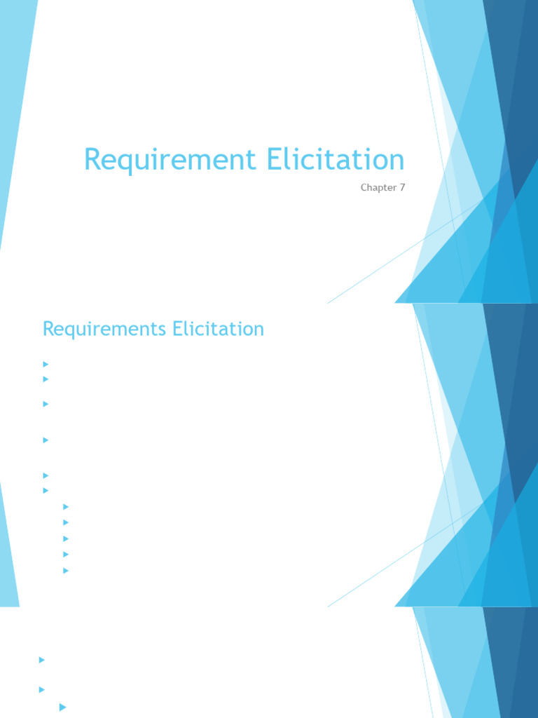 Chapter 7-Requirement Elicitation | PDF | Focus Group
