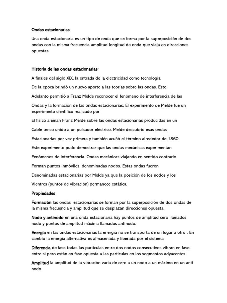 Nodos y antinodos en ondas estacionarias | PDF | Olas | Fenomeno fisico