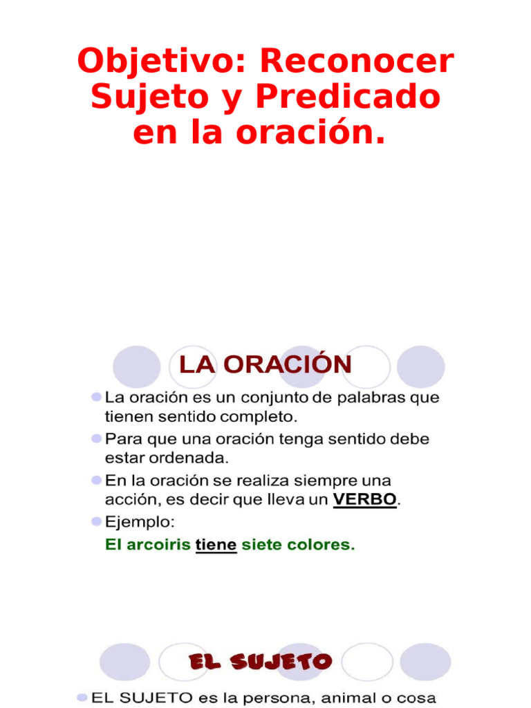 Ejercicios de Sujeto y Predicado | PDF