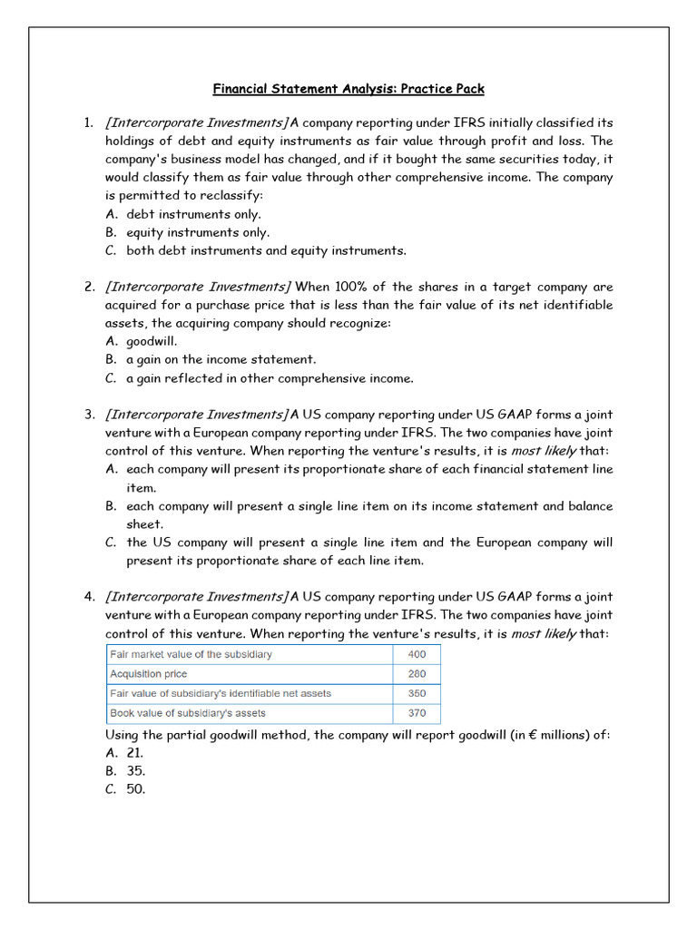 PP Fsa | PDF | Goodwill (Accounting) | Fair Value
