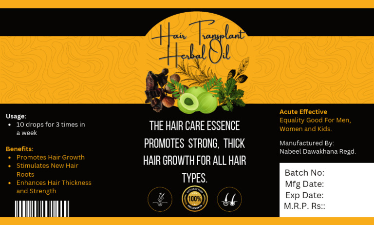 Hair Label With Black | PDF
