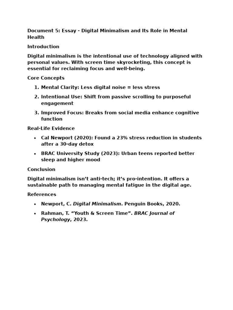 Digital Minimalism | PDF