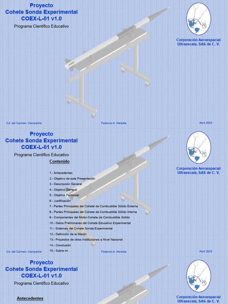 Cohete Sonda Experimental COEX-L-01 | PDF | Cohete | Astronáutica