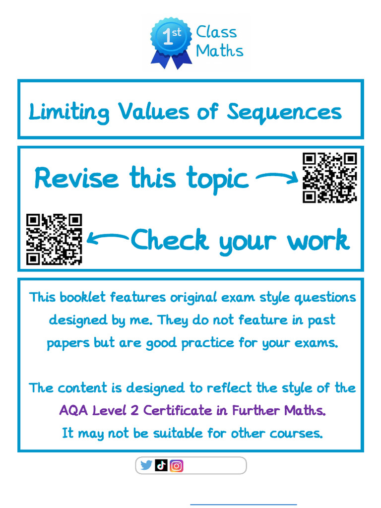 Limiting Values of Sequences Exam Questions-Combined | PDF | Geometry | Euclidean Geometry