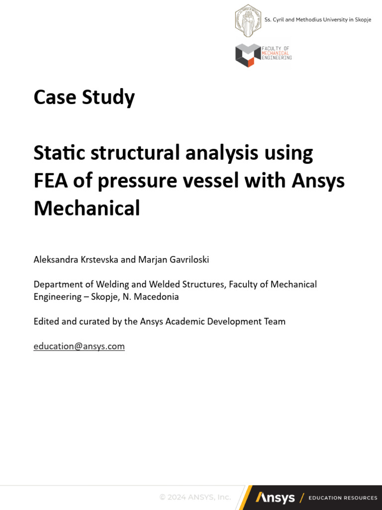 Pressure Vessel Static Analysis Caspvsmeen24 | PDF | Stress (Mechanics ...