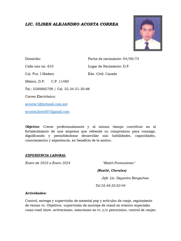 CV Ulises Alejandro | PDF | Informática