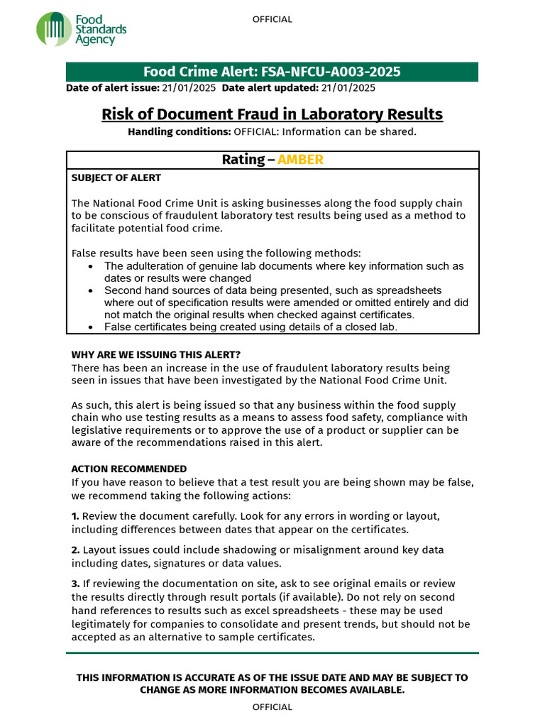 NFCU - 2025 - A003 - Risk of Document Fraud in Laboratory Results ...