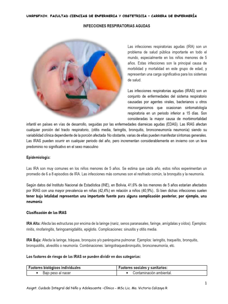 IRAS | PDF | Neumonía | Resfriado comun