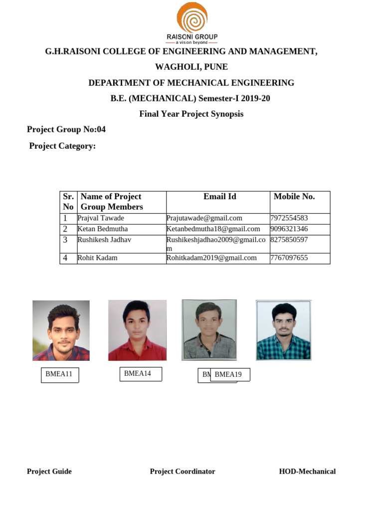 Project Synopsis Final Re | PDF | Six Sigma | Business