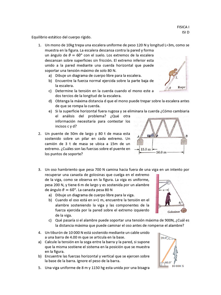 Guia Unidad Vi Equilibrio Estatico 24 | PDF | Viga (Estructura) | Puente