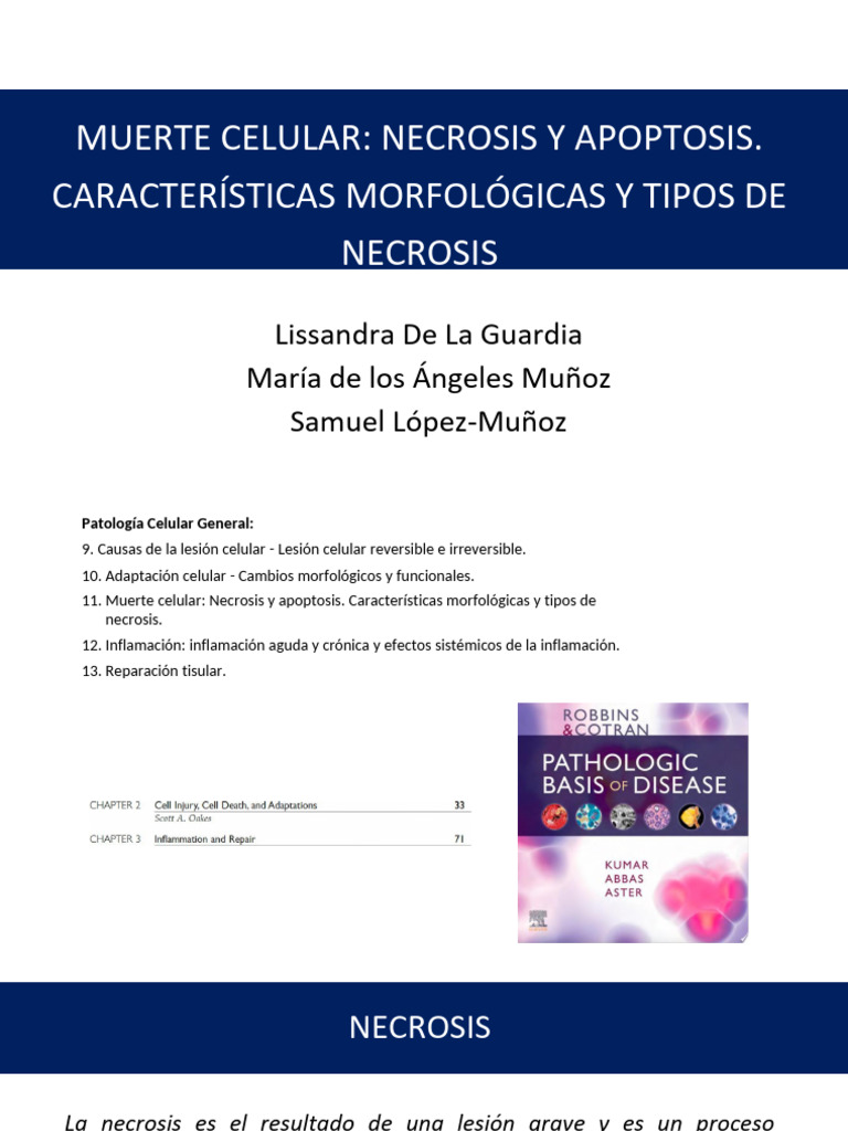 Lesson 4. Cell Death - Necrosis and Apoptosis. Morphological Features ...