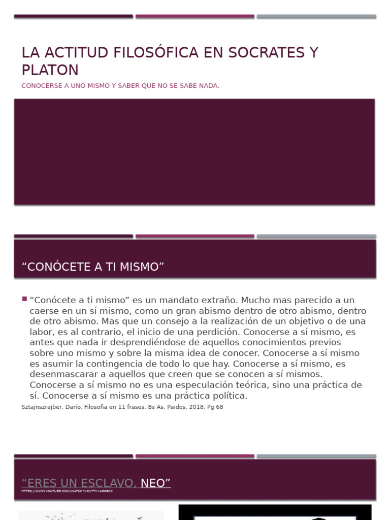 La Actitud Filosofica en Socrates y Platon 1 | PDF | Platón | Verdad
