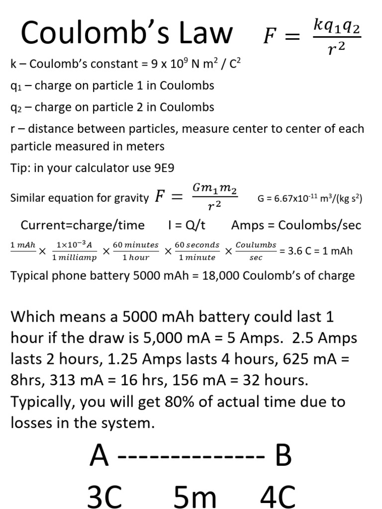 Coulombs_Law_Problems_for_in_class | PDF | Classical Mechanics | Physical Quantities