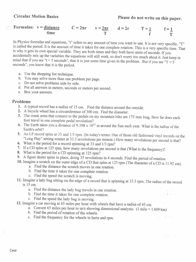 Circular+Motion+Basics+Solutions+Bb | PDF