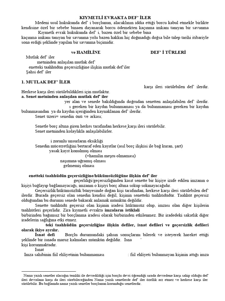 Defiler Kıymetli Evrak | PDF