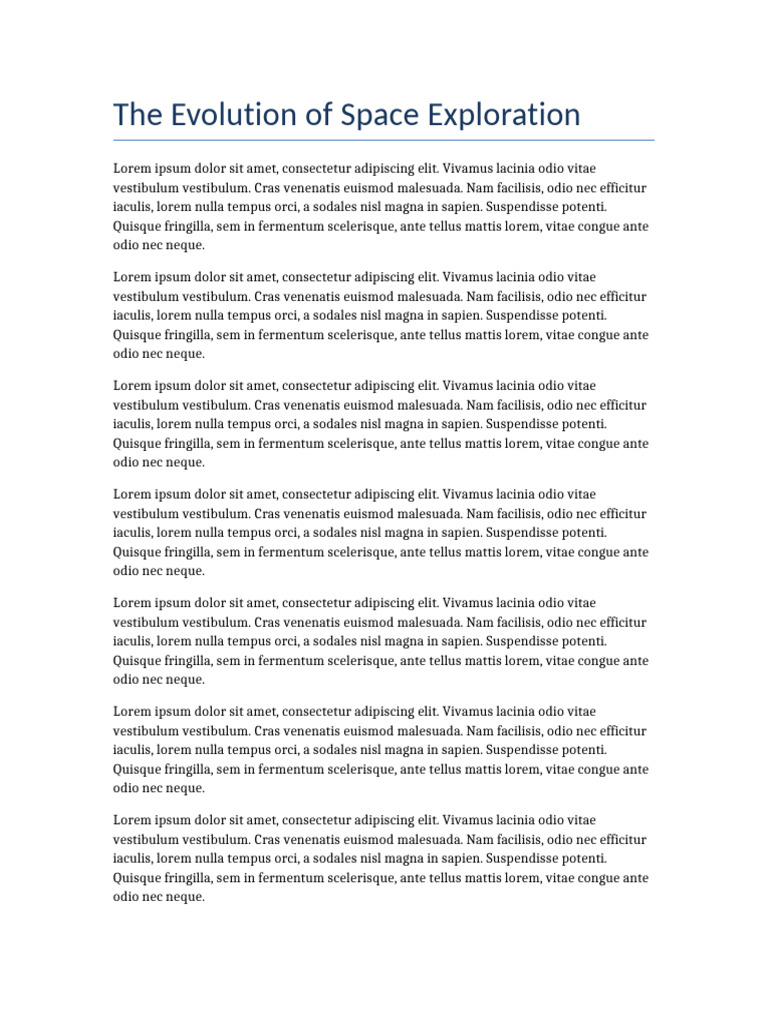 The Evolution of Space Exploration | PDF