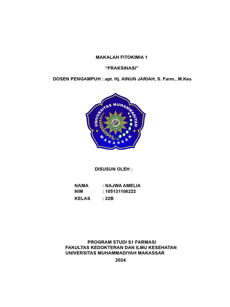 Proses dan Metode Fraksinasi Fitokimia | PDF