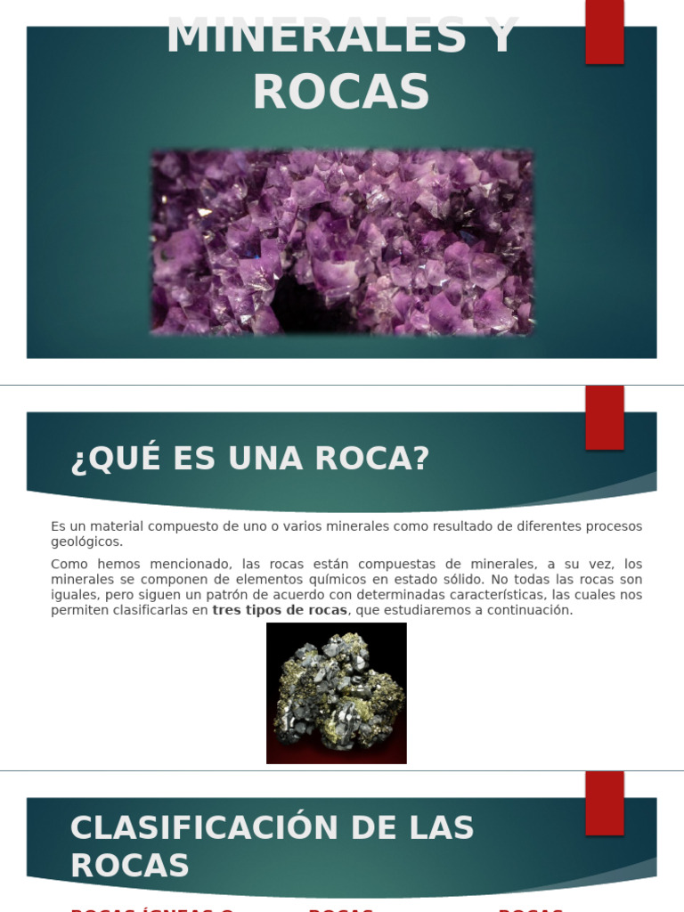 Curso Minerales y Rocas | PDF | Roca (geología) | Roca ígnea