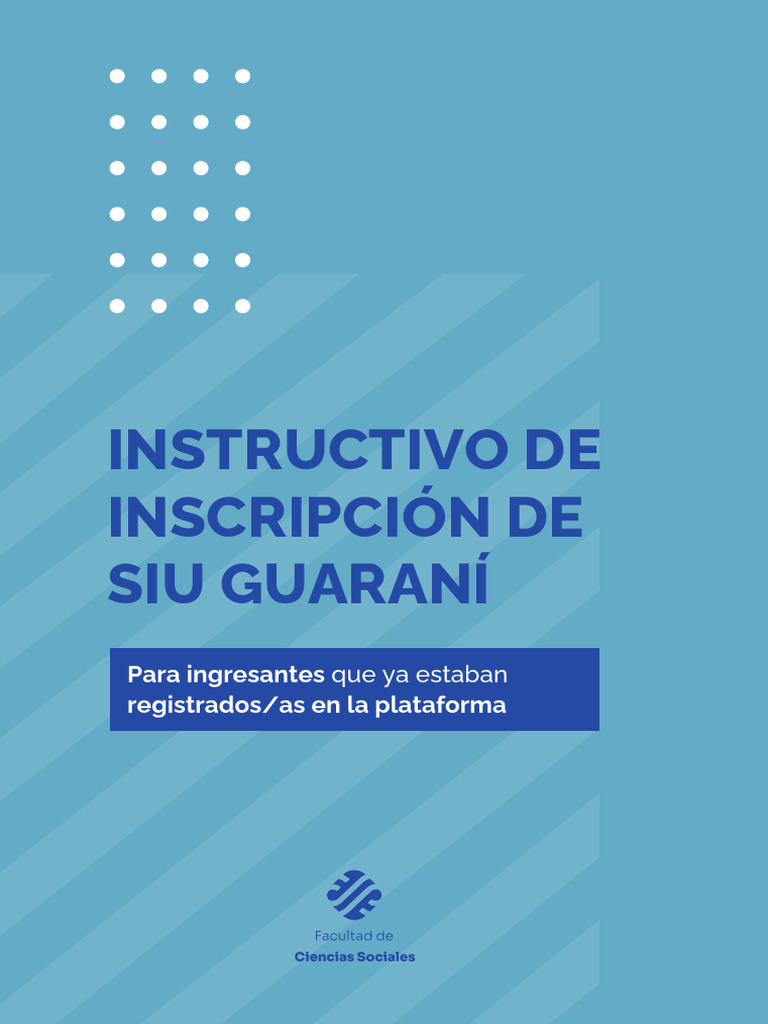 Instructivo de Inscripción SIU Guaraní | PDF
